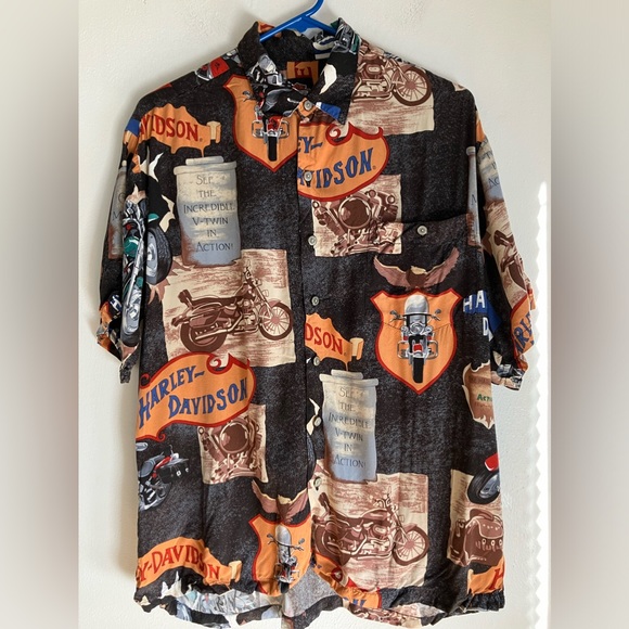 Harley-Davidson | Shirts | Harley Davidson Fun Button Down Shirt | Poshmark